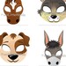 Animal Masks Bundle Animal Masks for Kids Dog Cat Horse Donkey Party ...