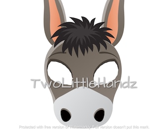 Donkey Mask Printable - Etsy