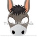 Donkey Printable Mask Animal Masks for Kids Party Printable Coloring ...