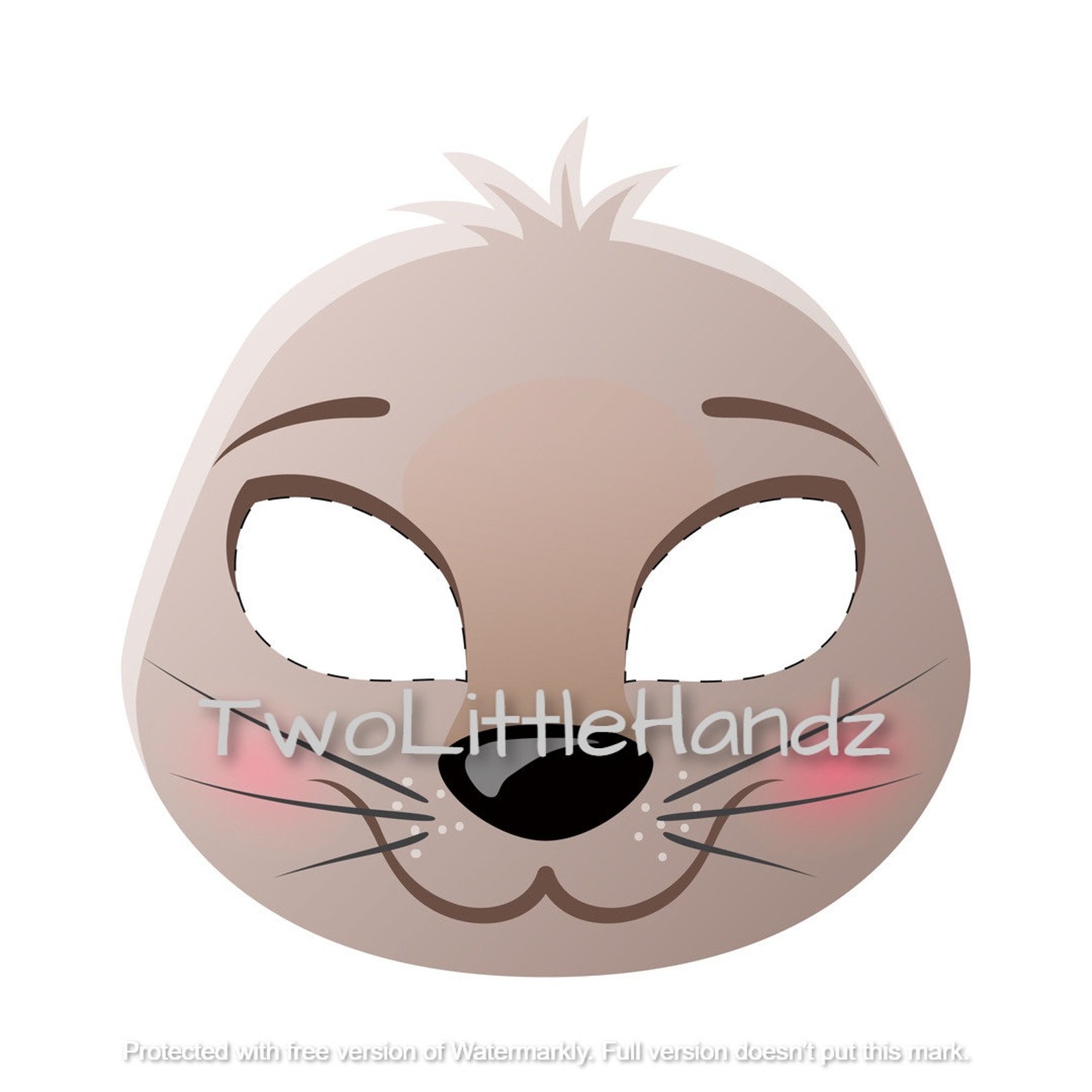 Seal Printable Mask Animal Masks for Kids Party Printable Coloring Page ...