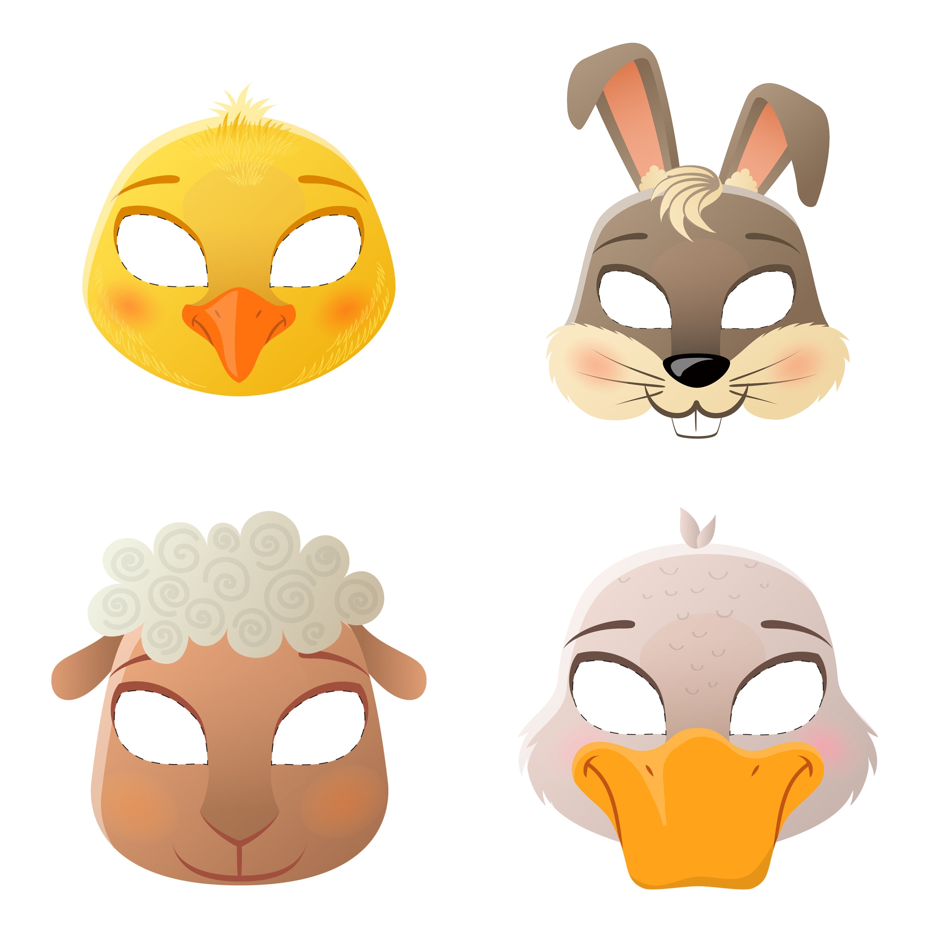 Chick Mask Template