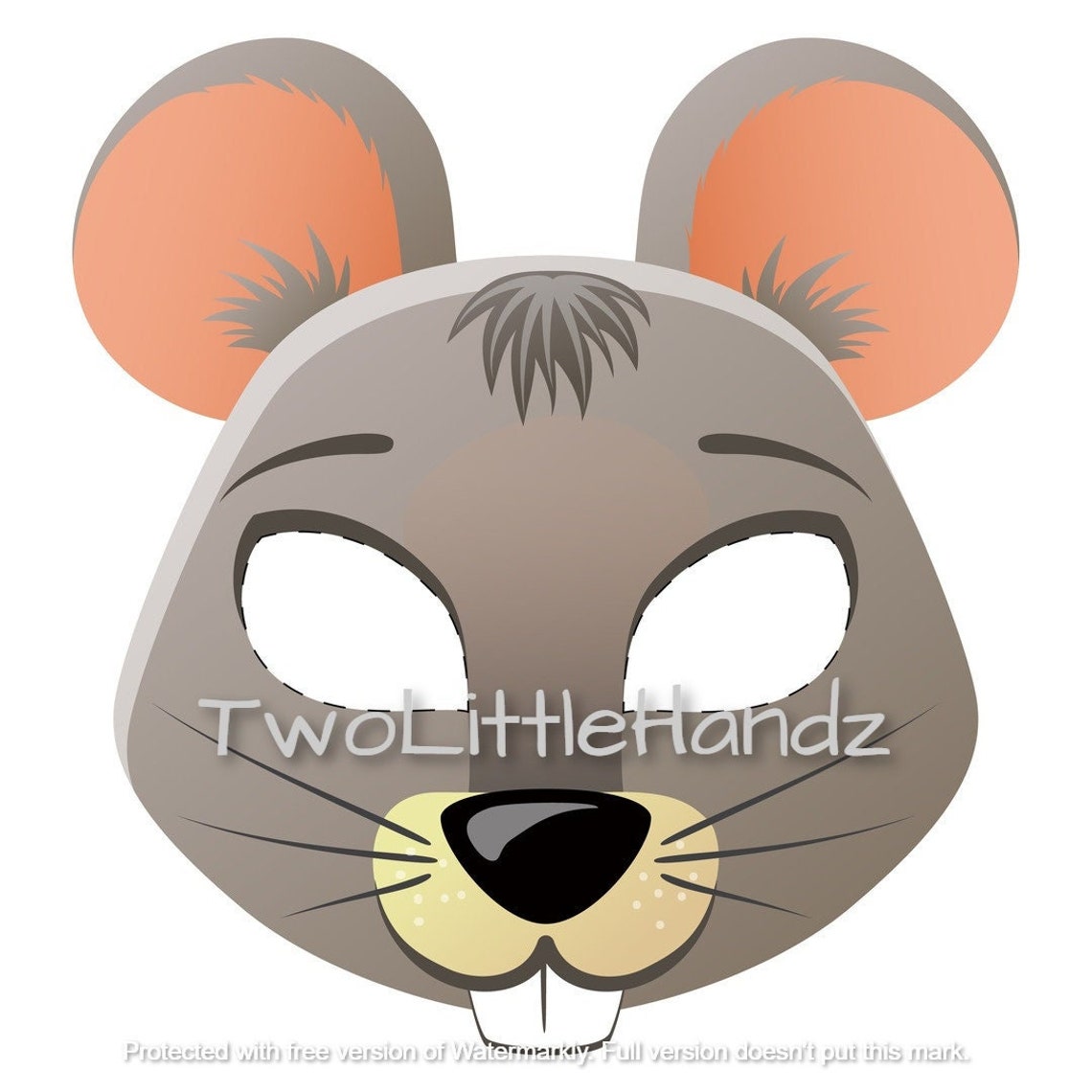 Mouse Printable Mask Animal Masks for Kids Party Printable Coloring ...