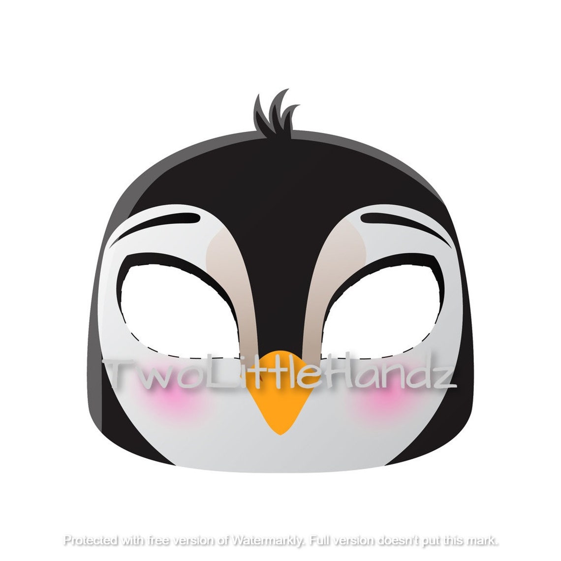 Penguin Printable Mask Animal Masks for Kids Party Printable Coloring ...