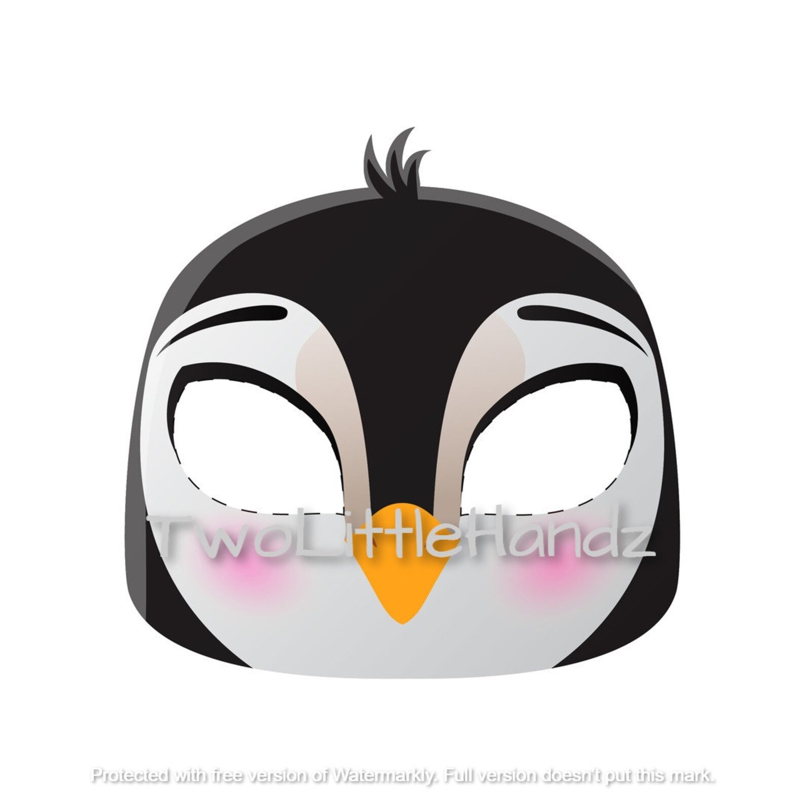 Penguin Printable Mask Animal Masks for Kids Party Printable Coloring ...