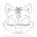 Fox Printable Mask Animal Masks for Kids Party Printable Coloring Page ...