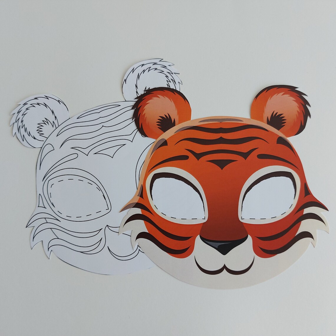 Tiger Printable Mask / Animal Masks for Kids / Party Printable | Etsy