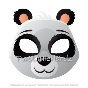 Panda Printable Mask Animal Masks for Kids Party Printable Coloring ...