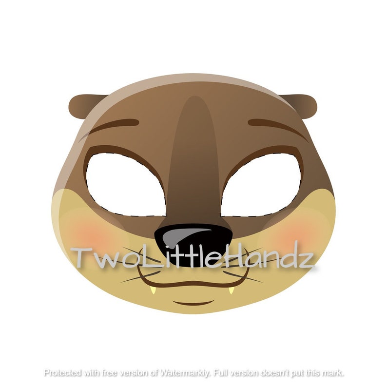 Otter Printable Mask Animal Masks for Kids Party Printable - Etsy