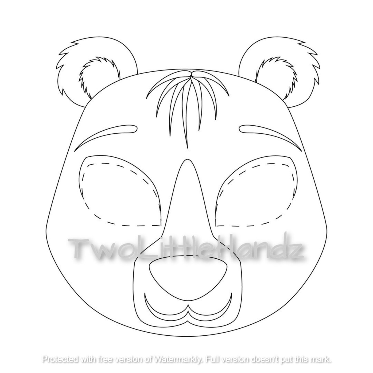 Polar Bear Printable Mask Animal Masks for Kids Party Printable ...