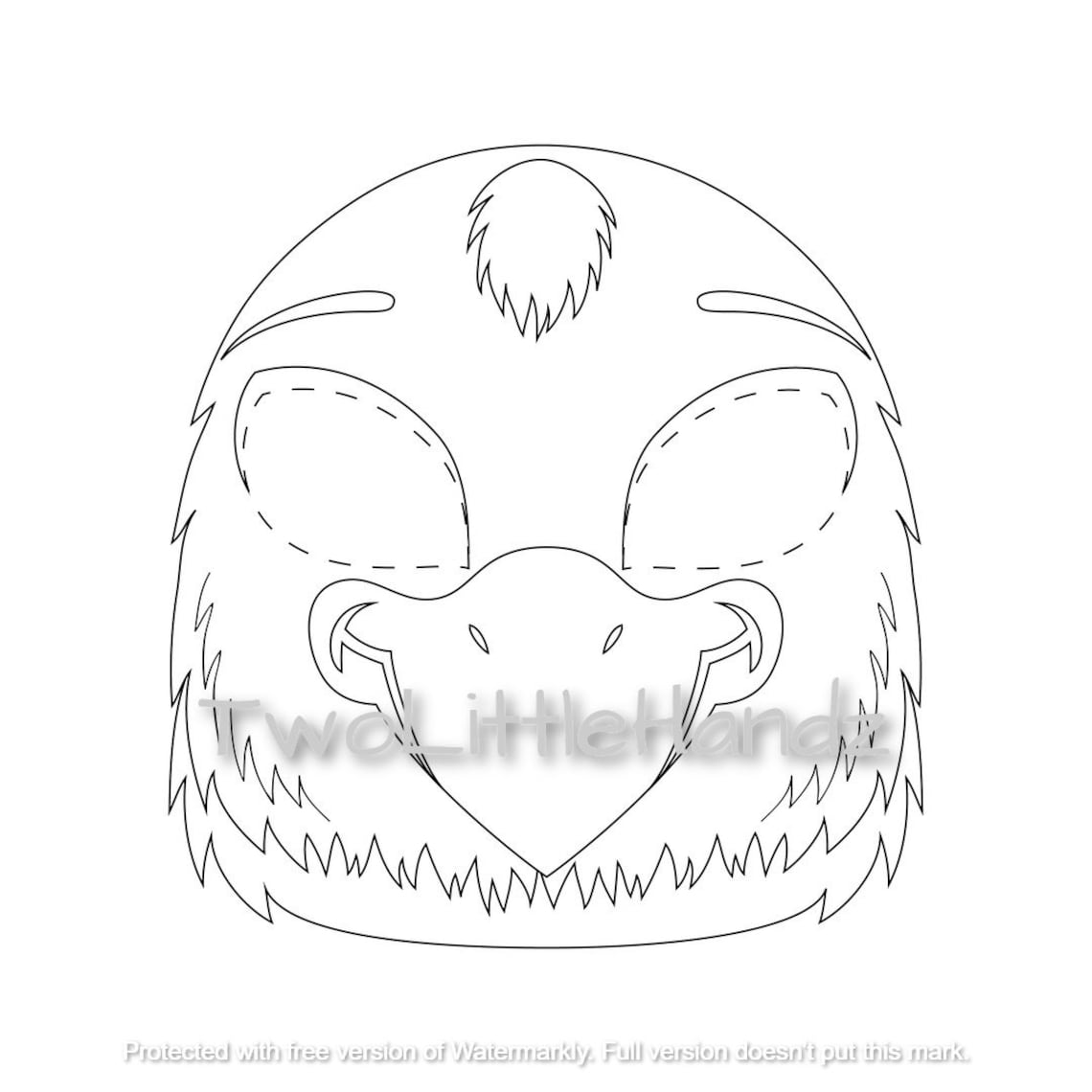 Eagle Printable Mask Animal Masks for Kids Party Printable Coloring ...