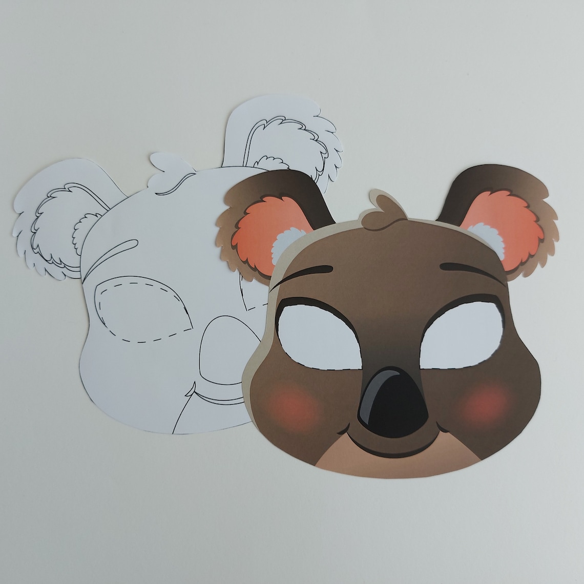 Koala Printable Mask / Animal Masks For Kids / Party Printable | Etsy