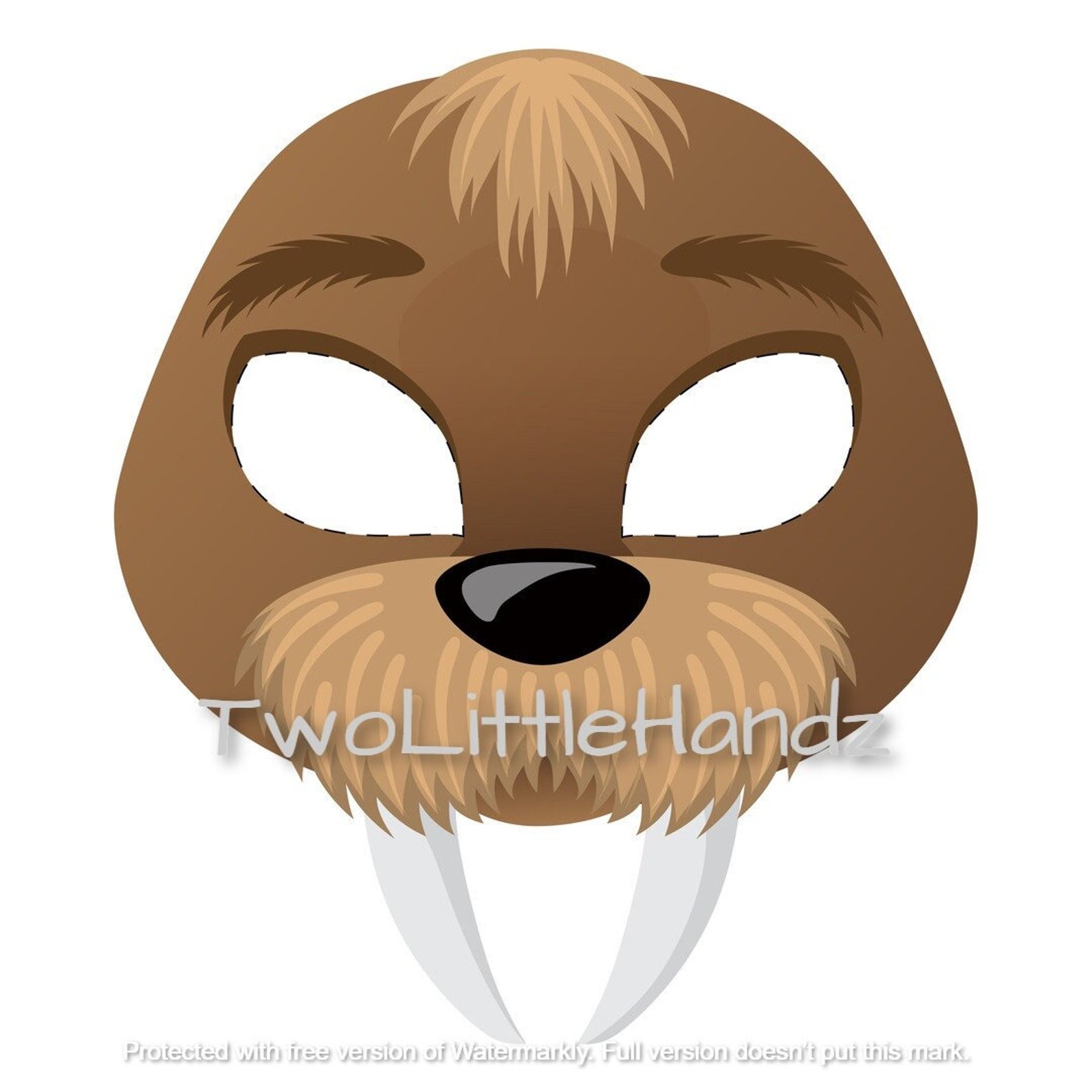 Walrus Printable Mask Animal Masks for Kids Party Printable Coloring ...