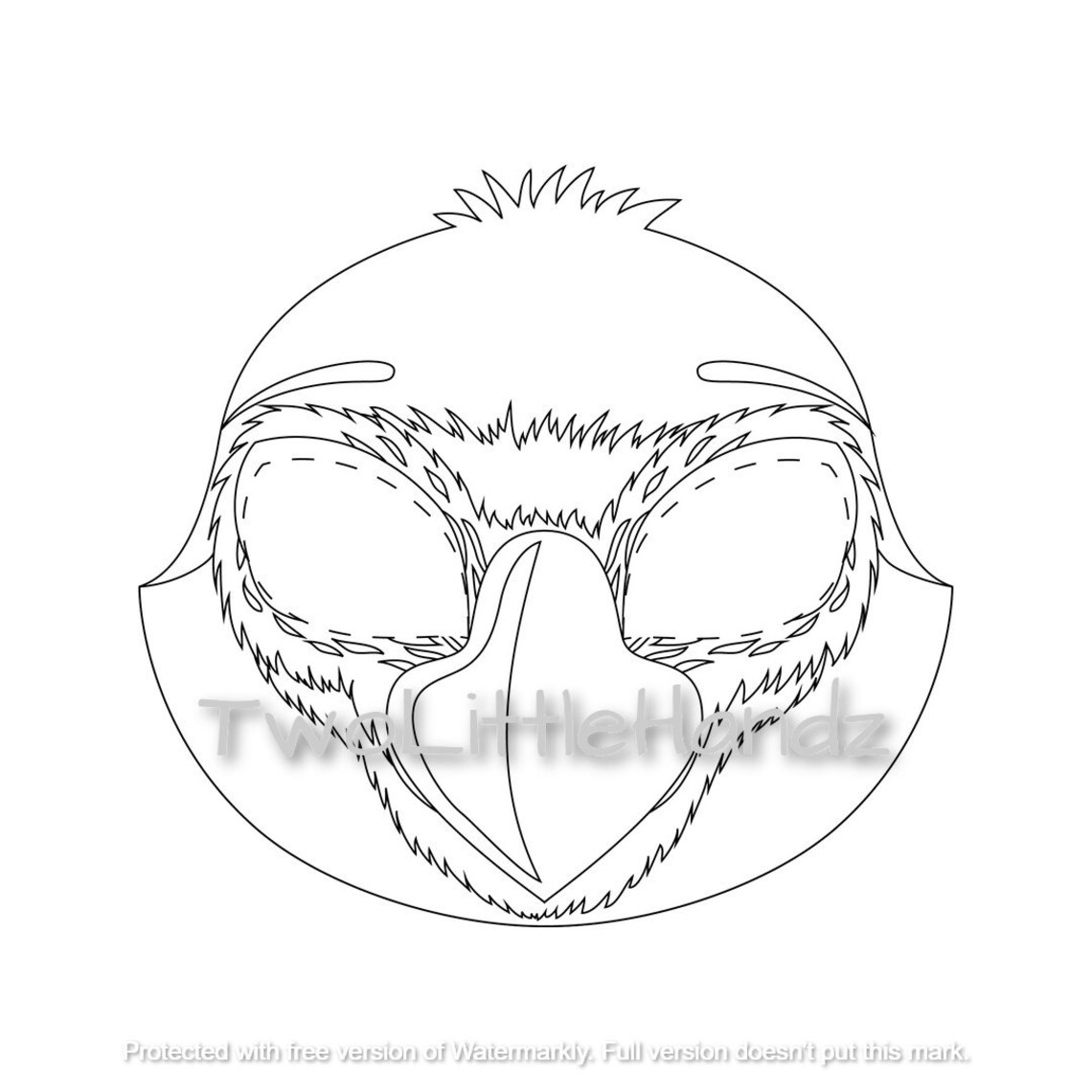 Parrot Printable Mask Animal Masks for Kids Party Printable Coloring ...