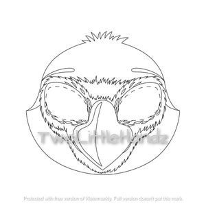 Parrot Printable Mask Animal Masks for Kids Party Printable Coloring ...