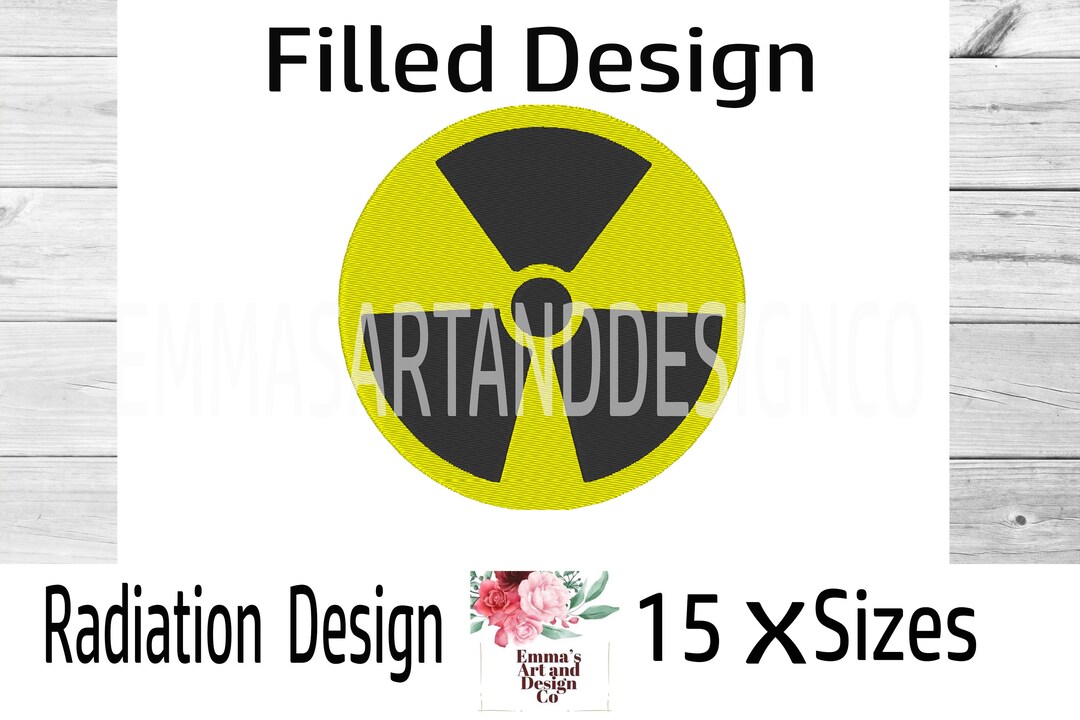 Radiation Symbol Embroidery Design, Science Embroidery Design, Machine ...
