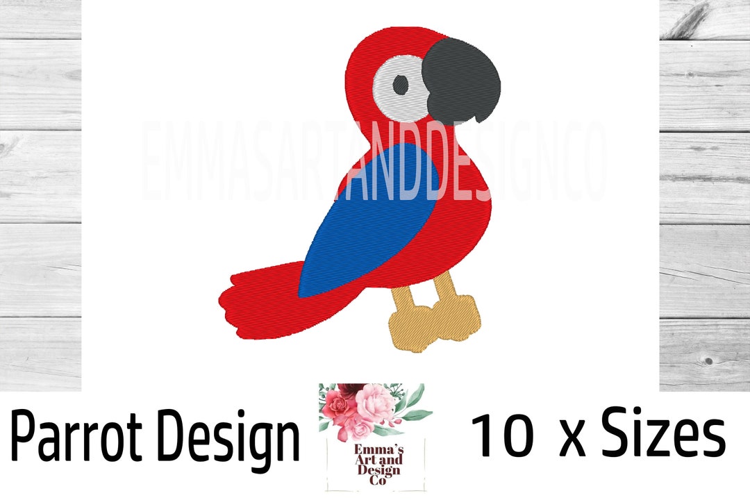 Parrot Machine Embroidery Design, Bird Embroidery Designs, Pirate ...