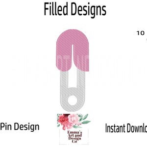 Babies Safety Pin Machine Embroidery Design, Machine Embroidery Pin ...