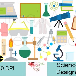 Science Digital Stamps, School PNG Clipart, Science Teacher Clipart ...