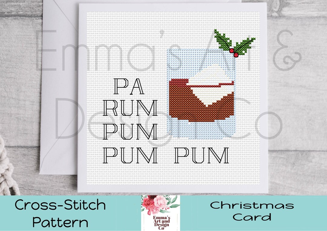 Rum Pa Pum Pum Pum Cross Stitch Pattern, Modern Cross-stitch Pattern ...