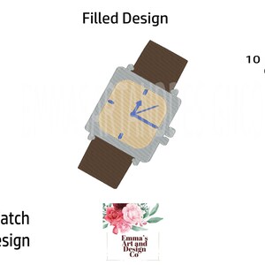 Watch Embroidery Design, Watch Pattern, Machine Embroidery Design ...