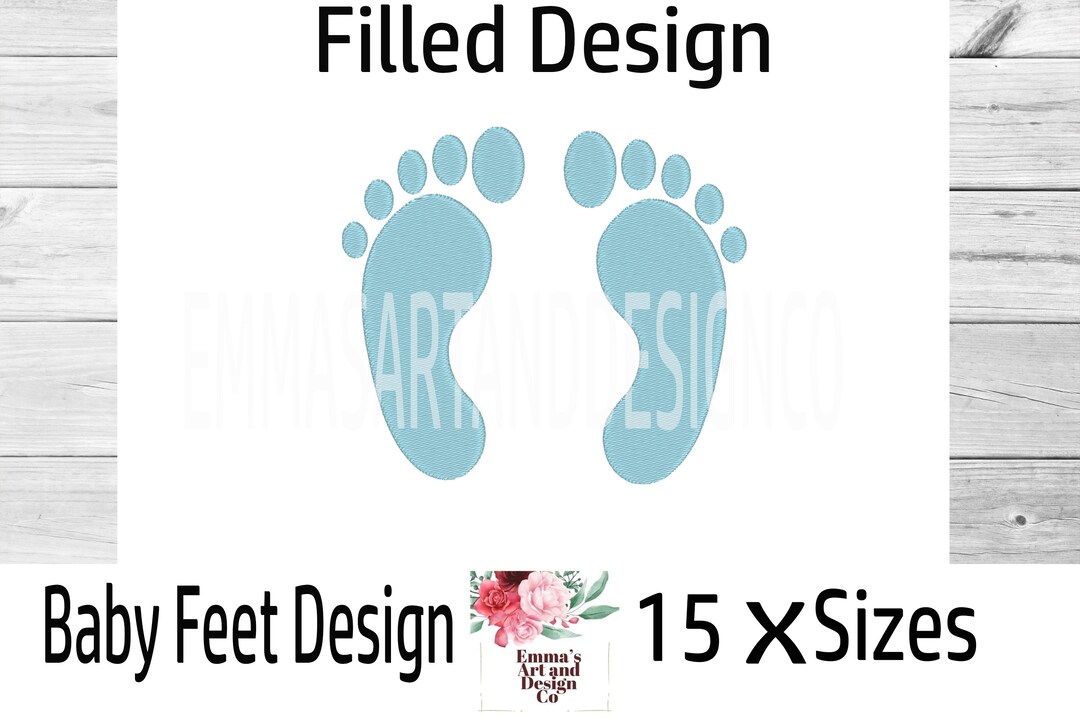Baby Feet Machine Embroidery Design, Machine Embroidery Baby Feet ...