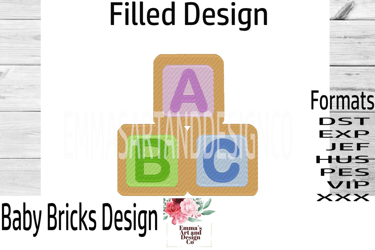 Baby Bricks Machine Embroidery Design, Machine Embroidery Baby Block ...