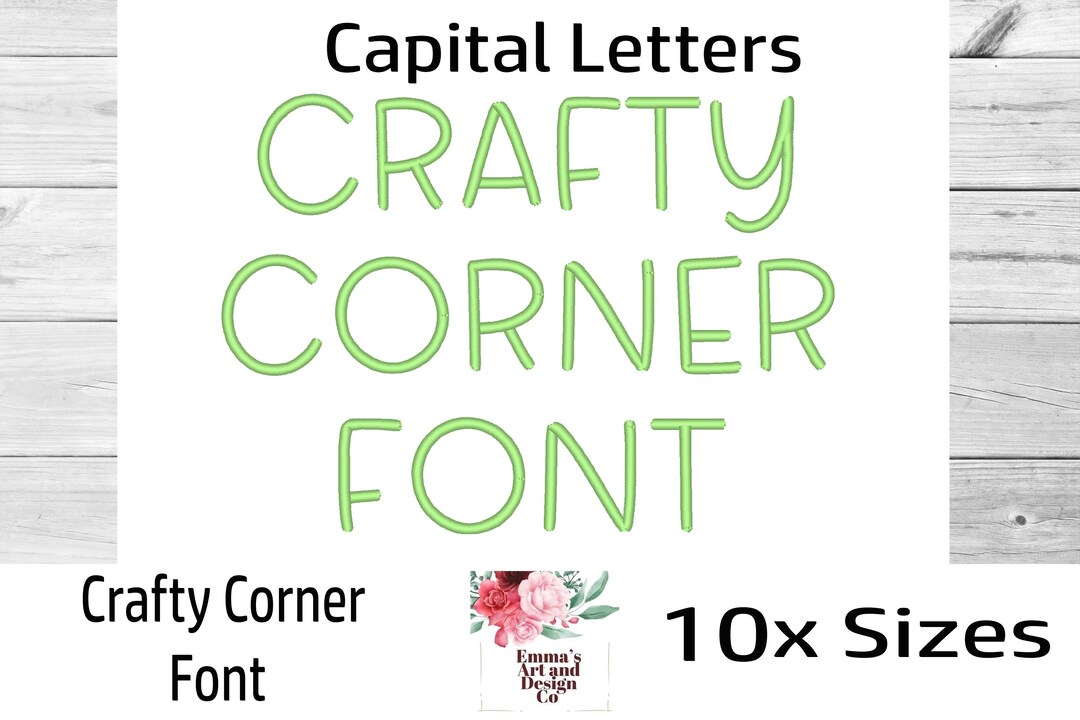 Crafty Corner Font Machine Embroidery Font Machine - Etsy
