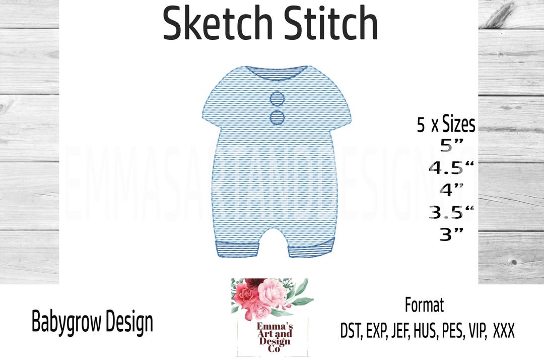 Babygro Machine Embroidery Design, Machine Embroidery Onesie Design ...