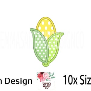Corn Embroidery Design, Fall Machine Embroidery Design, Corn Applique ...