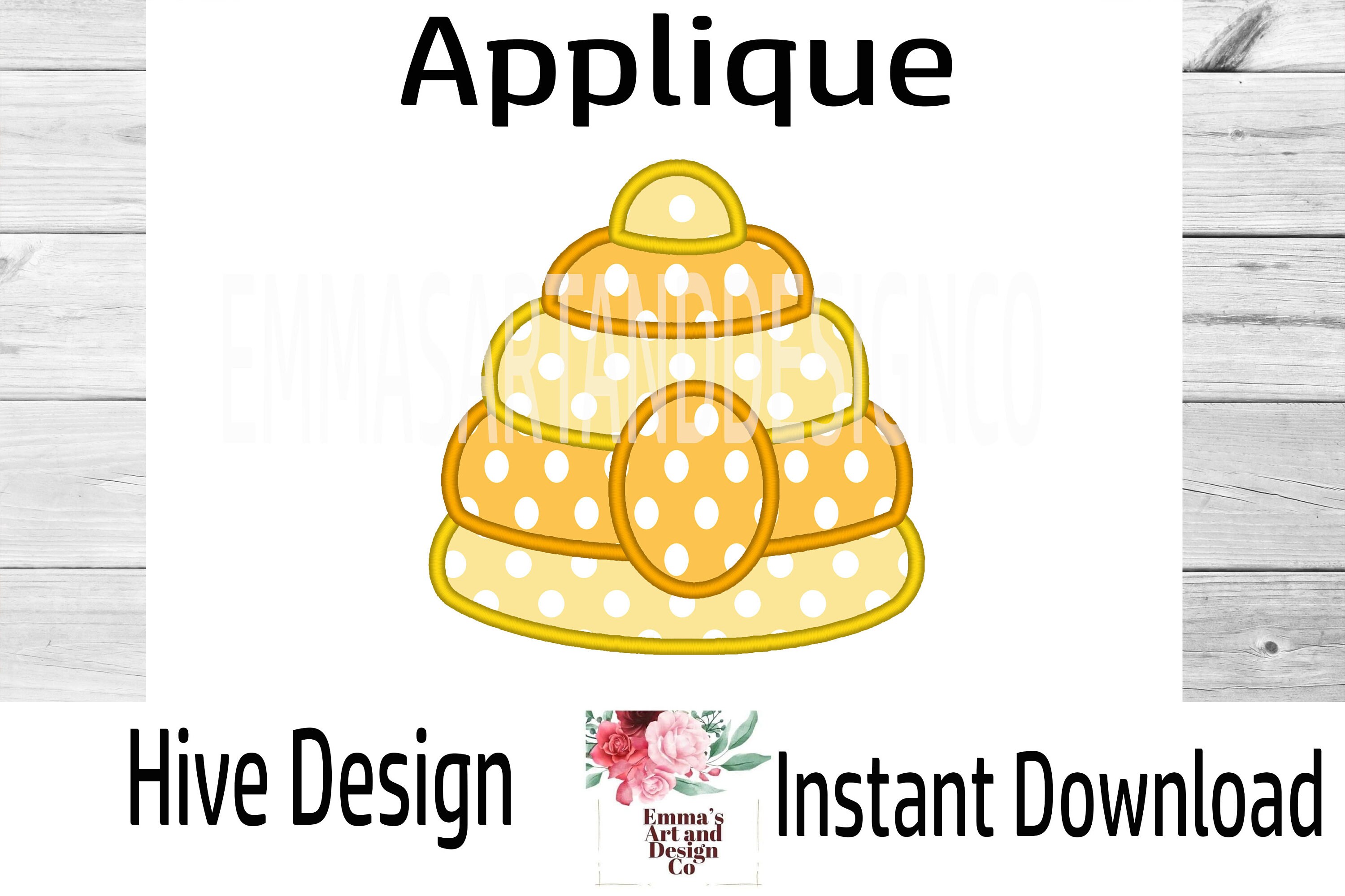 Beehive Machine Embroidery Design, Bumblebee Hive Machine Embroidery ...