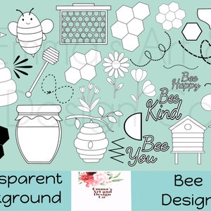 Bee Digital Stamps, Bee PNG Clipart, Bee Clipart Image’s, Digital ...