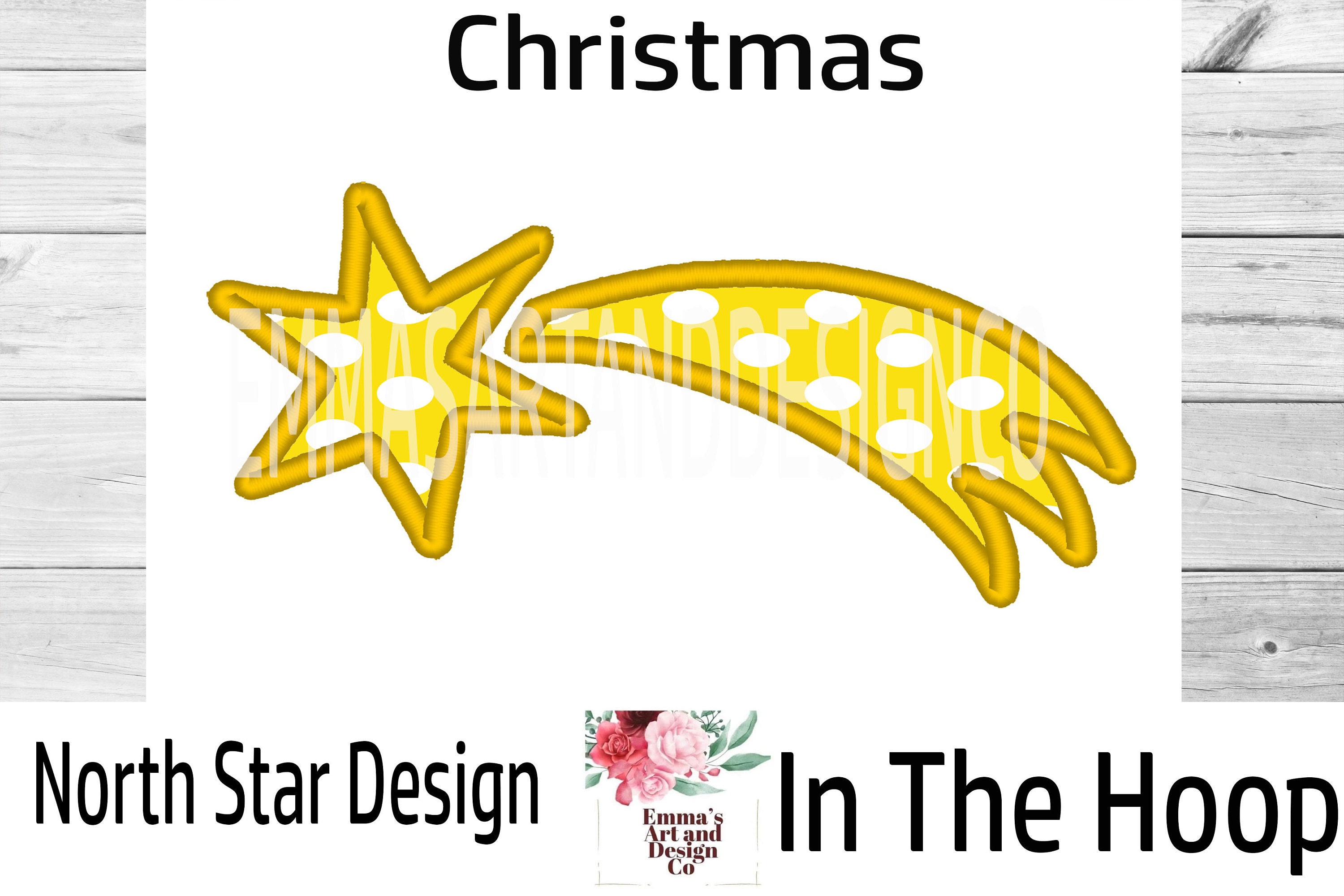 Christmas North Star Machine Embroidery Design, Machine Embroidery ...