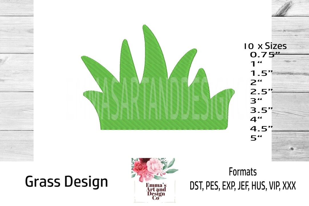 Mini Grass Machine Embroidery Design, Cute Grass, Grass Design, Grass ...