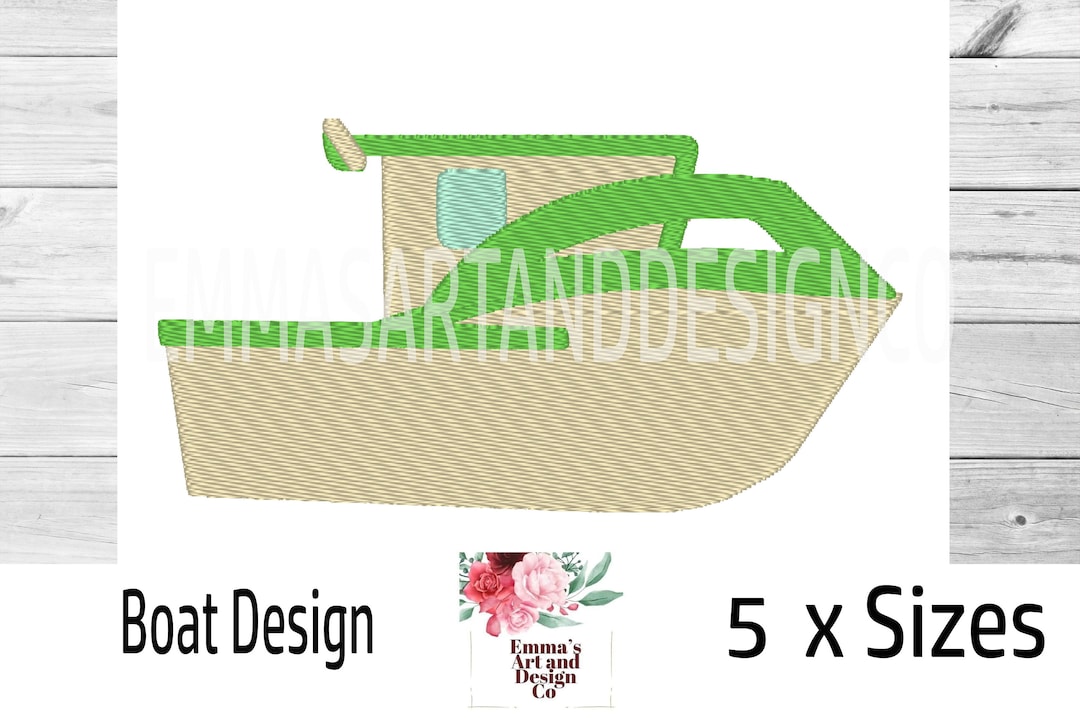 Boat Machine Embroidery Design, Fishing Boat Embroidery Designs ...