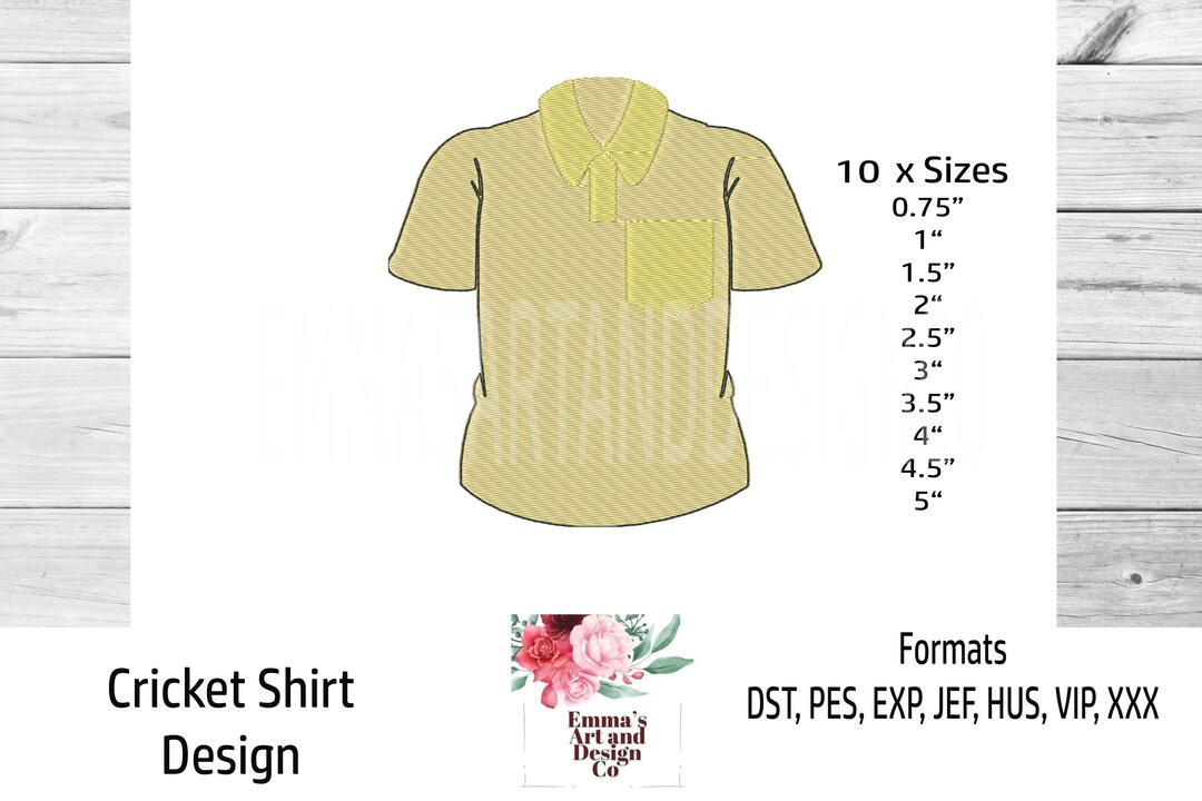 Cricket Shirt Machine Embroidery Design, Cricket Design, Cricket T ...