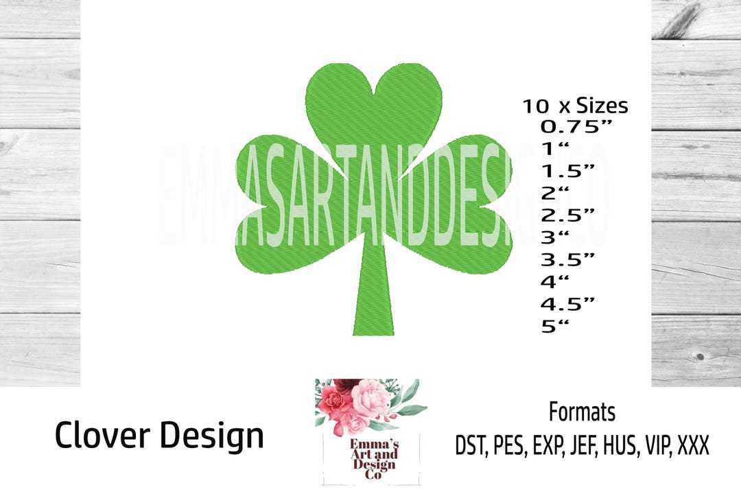 Mini Clover Machine Embroidery Design, Clover Design, Clover Embroidery ...