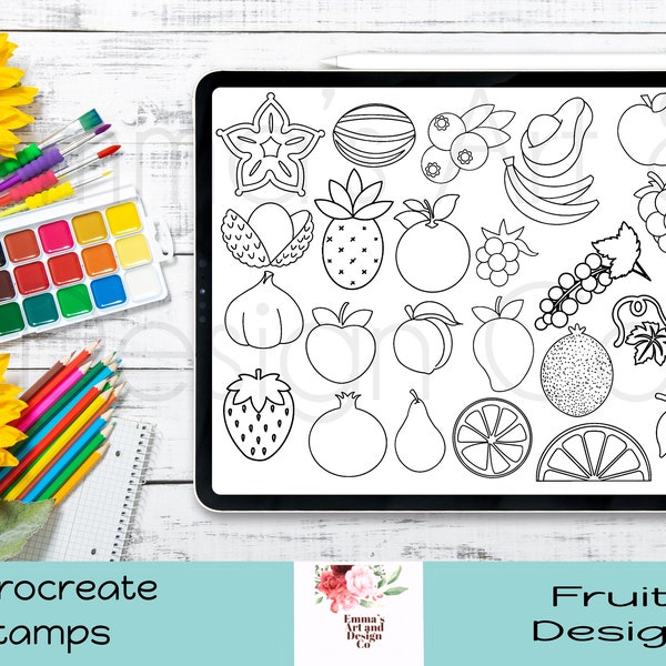 Fruit Rubber Stamp - Etsy