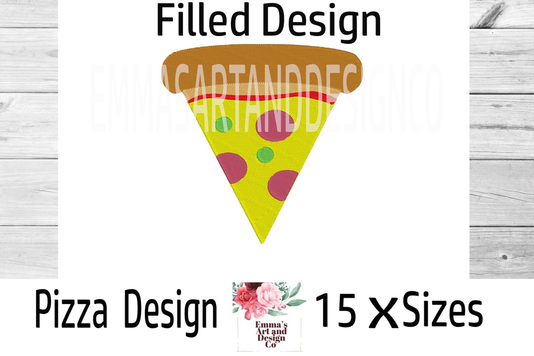 Pizza Machine Embroidery Design, Pizza Embroidery Design, Fast Food ...
