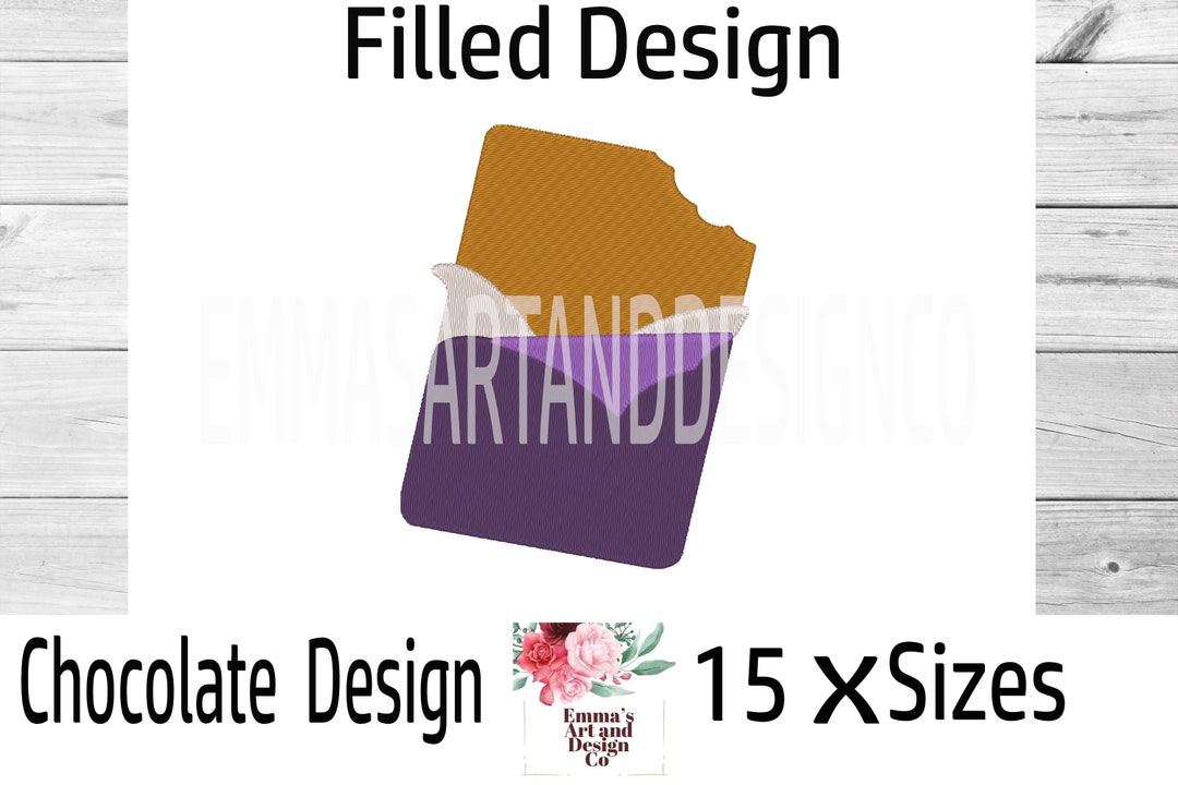 Chocolate Machine Embroidery Design, Chocolate Embroidery Design, Food ...