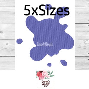 Paint Splat Embroidery Design, Paint Splash Embroidery Design, Paint ...
