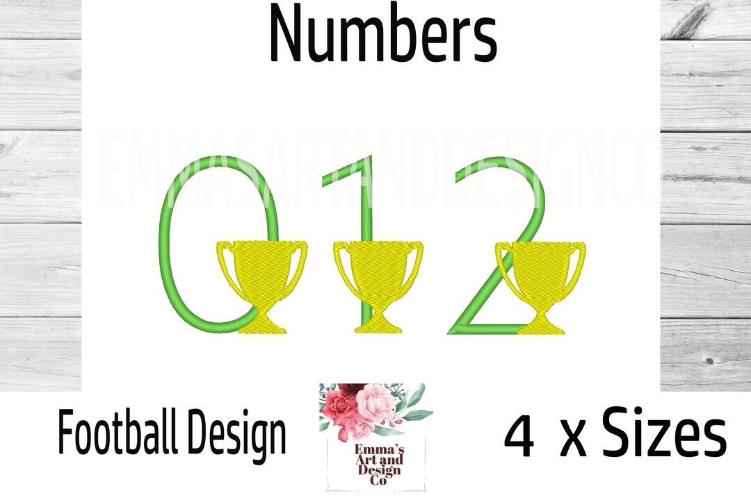 Soccer Machine Embroidery Design, Football Number Letter Design, Footie ...