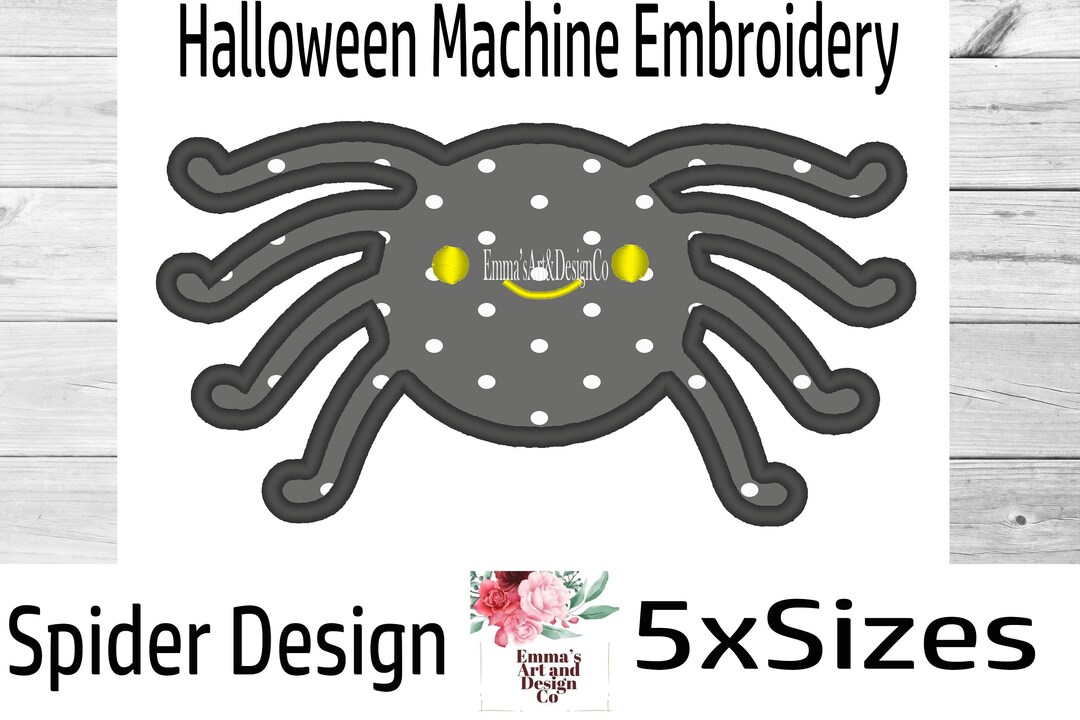 Spider Embroidery Design, Spider Applique, Spider Embroidery, Halloween ...