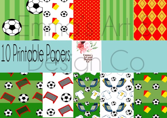 Digital Paper Printable Clipart Football Design - Etsy
