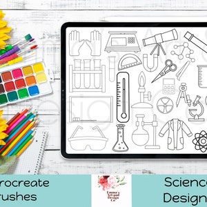 30 Science Procreate Stamps, Procreate Brushes, Procreate Brush Set ...