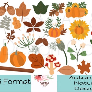 Autumn Digital Stamps, Fall PNG Clipart, Fall Clipart Image’s, Digital ...