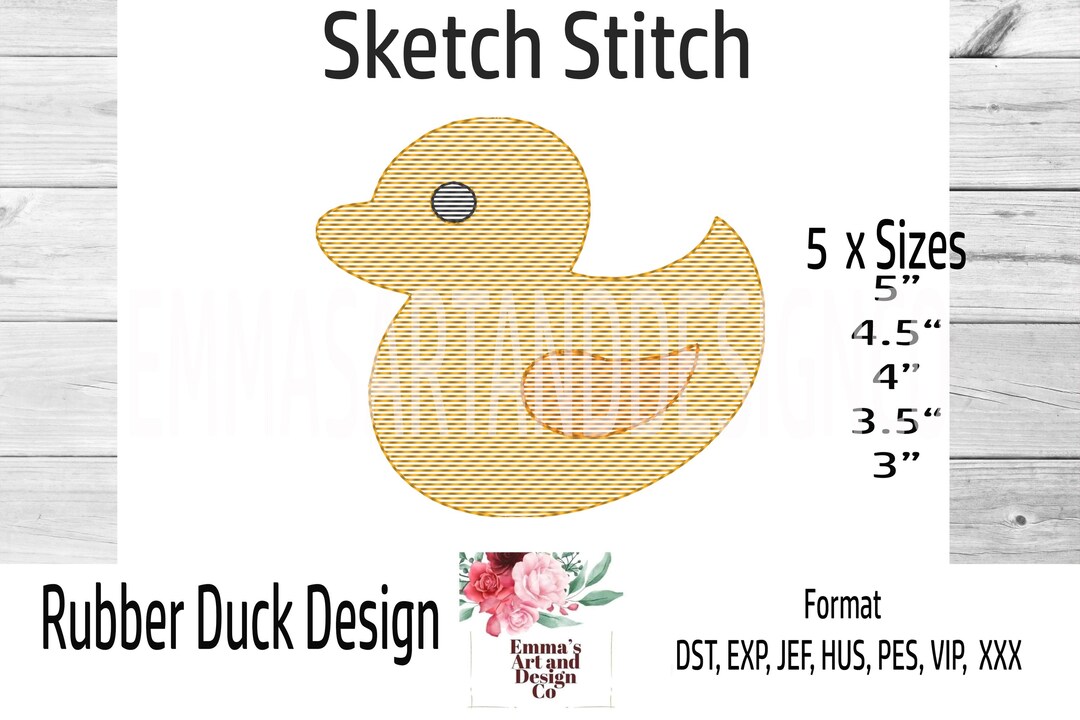 Rubber Duck Machine Embroidery Design, Machine Embroidery Toy Design ...