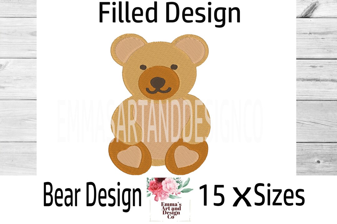 Teddy Bear Machine Embroidery Design, Machine Embroidery Teddy Bear ...