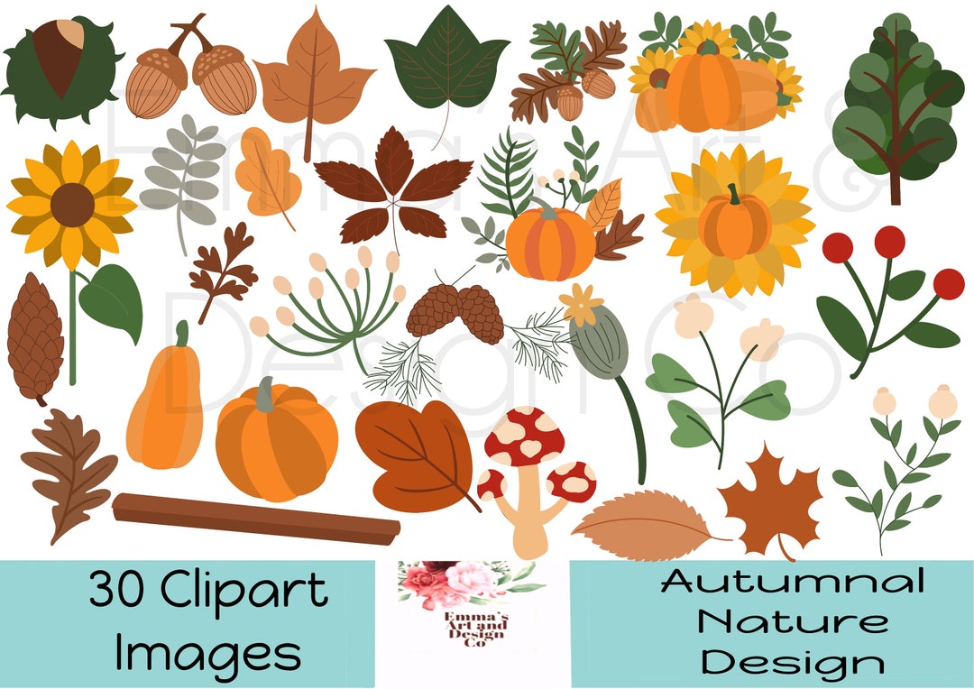 Autumn Digital Stamps, Fall PNG Clipart, Fall Clipart Image’s, Digital ...