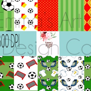 Digital Paper, Printable, Clipart, Football Design, Scrapbooking ...