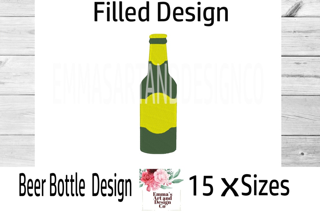 Beer Bottle Machine Embroidery Design, Beer Bottle Machine Embroidery ...